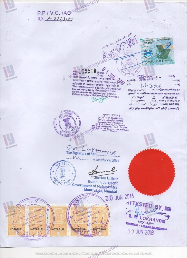 Kuwait Embassy Attestation Service | IY Enterprise